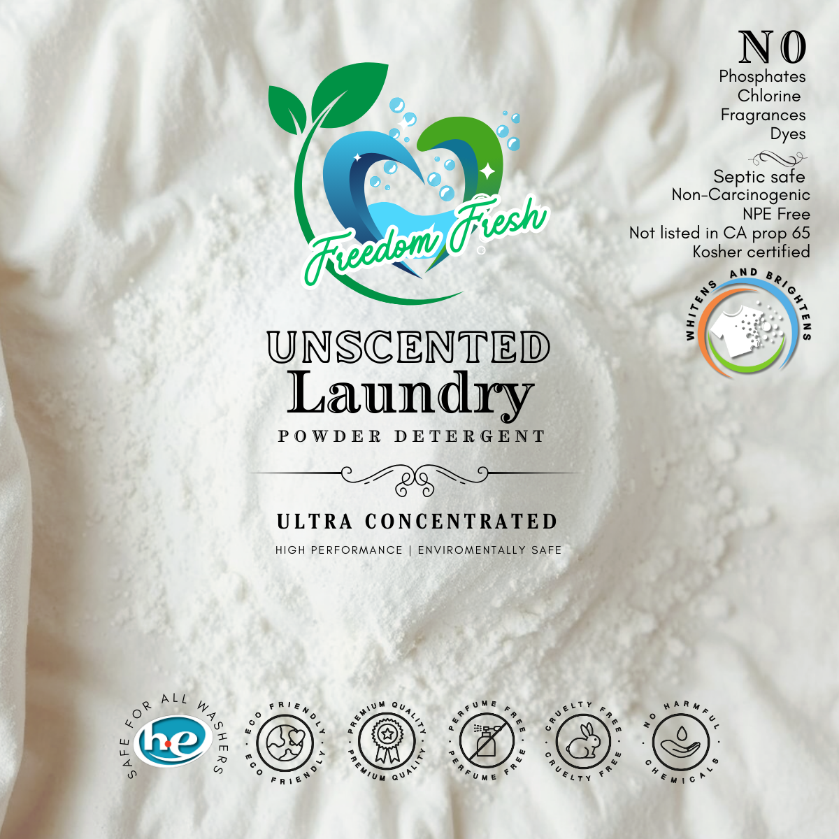Unscented Laundry Powder – Stay Fresh with Peanut