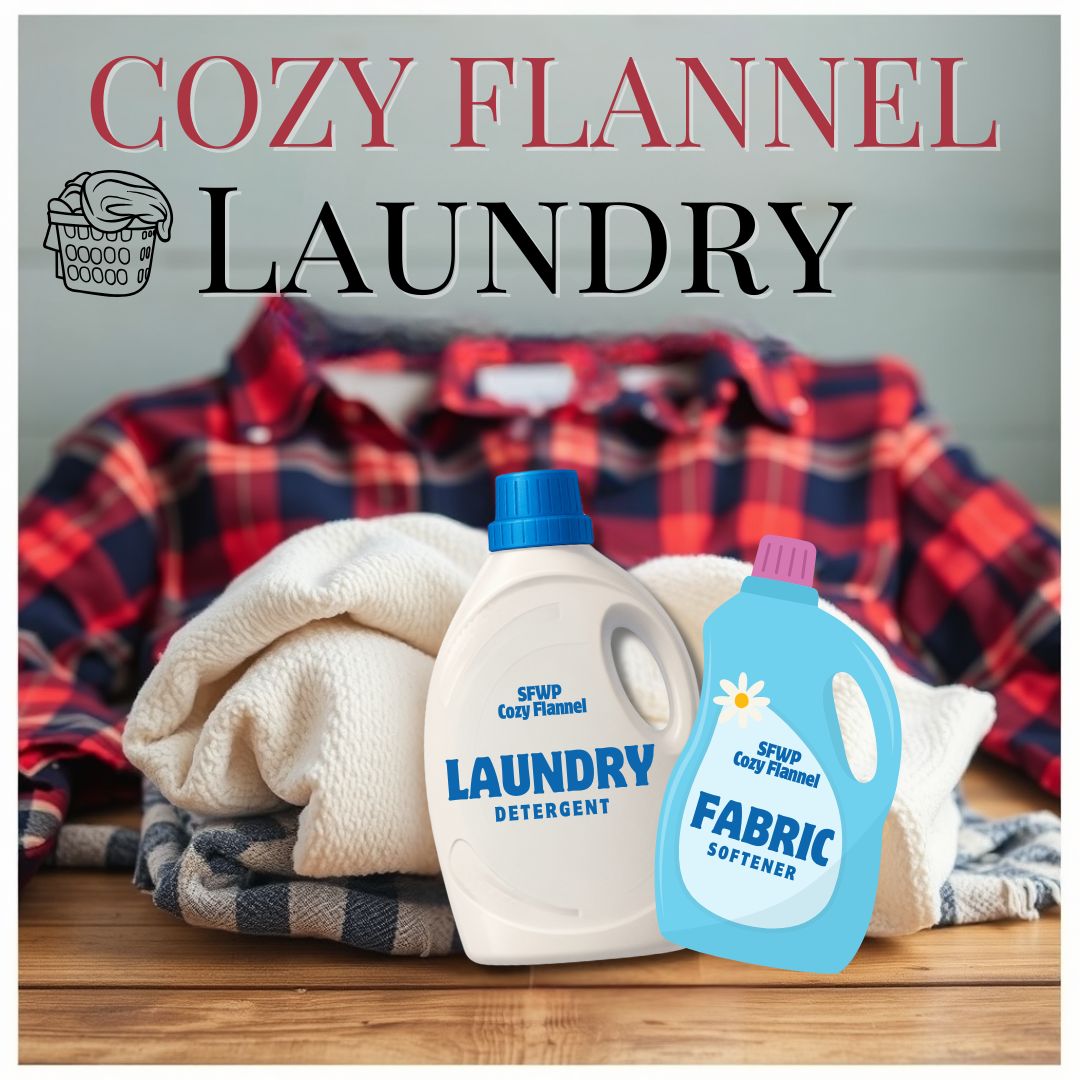 Cozy Flannel Laundry Set – Laundry Liquid & Fabric Softener with Free ...