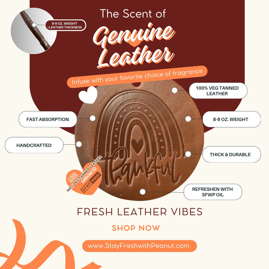 Luxe Leather Air Fresheners – Stay Fresh with Peanut