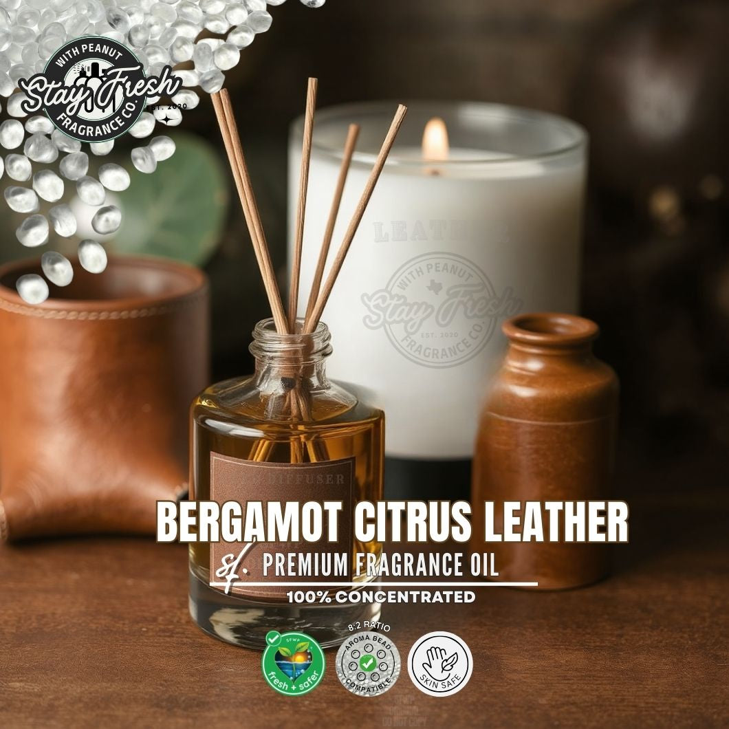 Bergamot Citrus Leather Fragrance Oil – Candles, Wax Melts, Diffusers ...