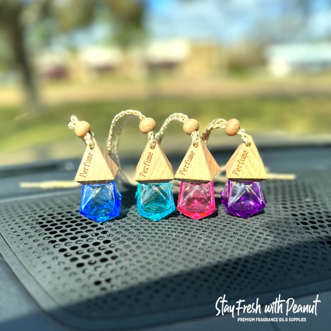 Car Hanging Diffusers | Natural Pyramid 4 pack – Stay Fresh with Peanut