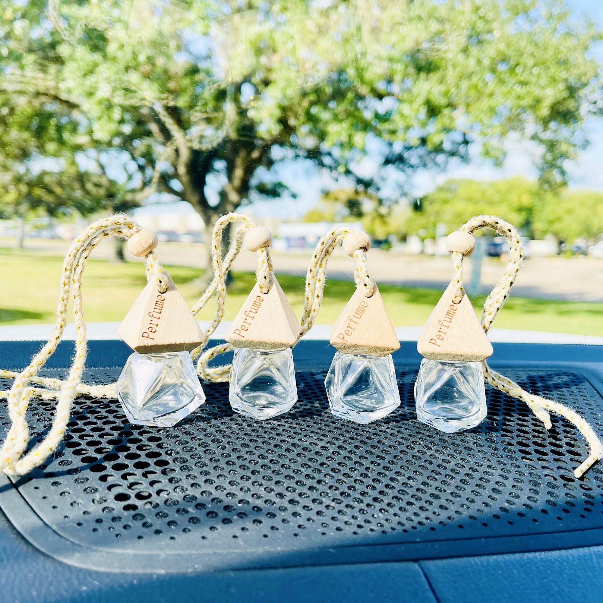 Car Hanging Diffusers | Natural Pyramid 4 pack – Stay Fresh with Peanut