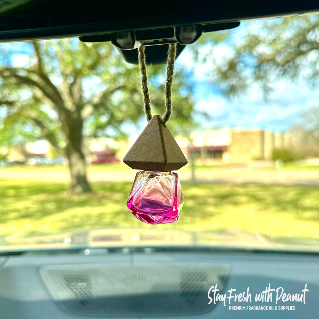Car Hanging Diffusers | Natural Pyramid 4 pack – Stay Fresh with Peanut